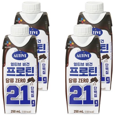 CJ제일제당 얼티브 비건프로틴 초코 250ml [4개] - 에누리 가격비교