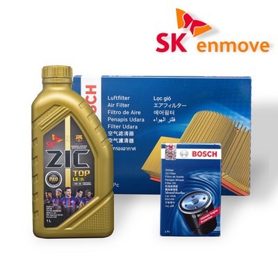SK엔무브 ZIC 탑 LS 5W30 5L + 보쉬필터 르노 SM6 터보 - 에누리 가격비교