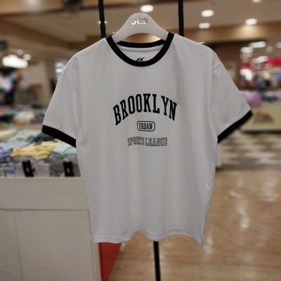 제이씨비 주니어 남 여 공용 여름 립배색 오버핏 반팔티셔츠 JBK8T345 GSW 화이트 150 - 에누리 가격비교